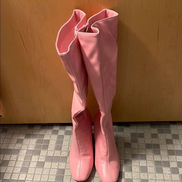 Shoes | Pink Womens Kneehigh Boots | Poshmark